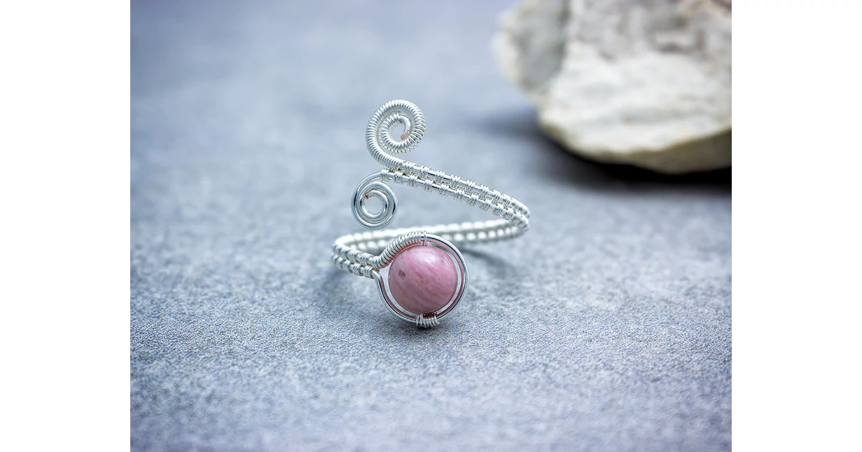 Rodokrozit ezüst színű drót gyűrű 1.750 Ft-os áron - R.M.ékszer