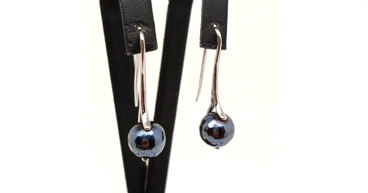 Fülbevaló faz aura golyó ónix ívelt lógós 10mm 2.560 Ft-os áron - R.M ...