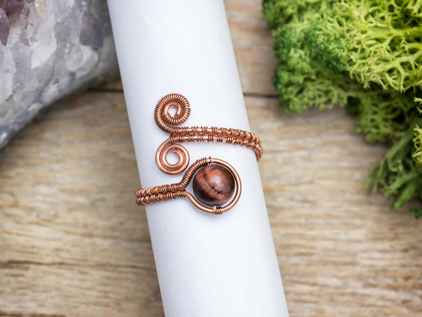 Macskaszem réz drót gyűrű 4.499 Ft-os áron - R.M.ékszer