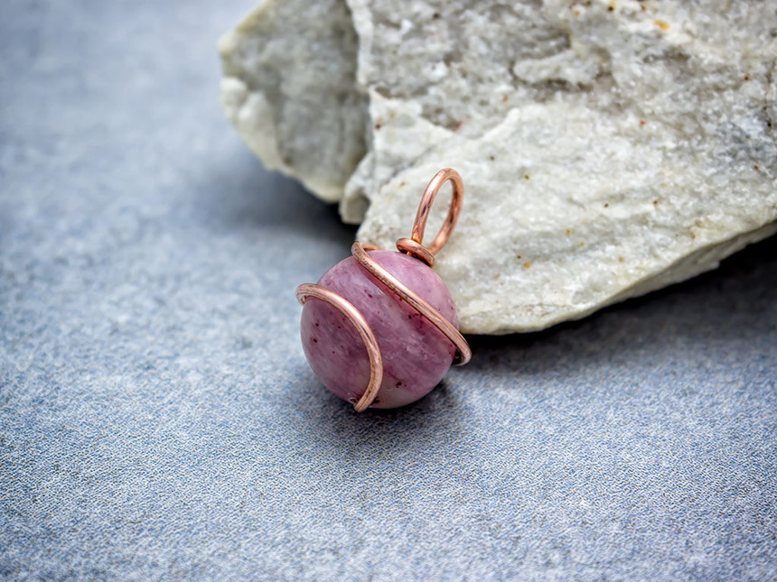 Rodokrozit réz drót medál 899 Ft-os áron - R.M.ékszer